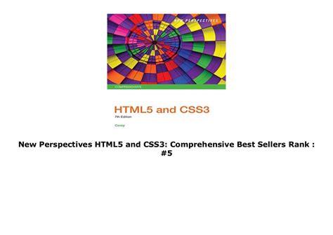 new perspectives html5 and css3 comprehensive best sellers rank 5