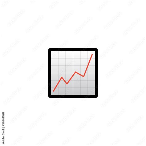 Chart Increasing Vector Icon Decreasing Graph Isolated Emoji Emoticon