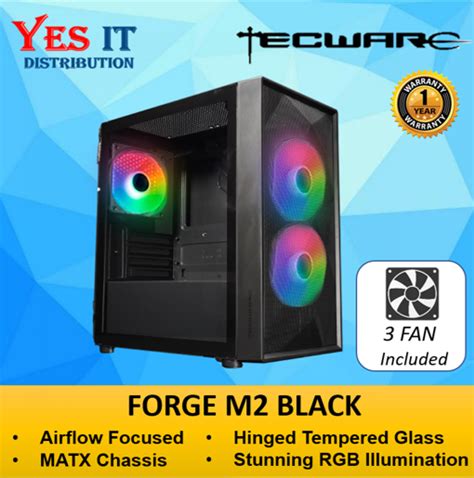 Tecware Forge M2 Argb Tg M Atx Chassis Black White Lazada