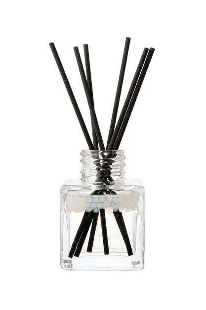 Premium Photo Aromatic Diffuser Bottle With Sticks Isolated On White Background