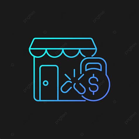 Gradient Vector Icon For Dark Theme Depicting Relief From Debt For Small Businesses Vector