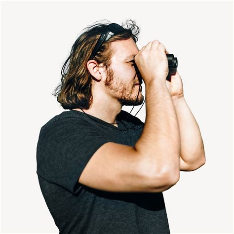 Man Using Binoculars Isolated Image Free Photo Rawpixel