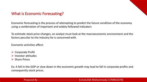 Economic Forecasting Techniques Pptx