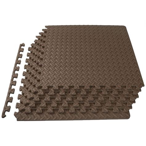 Prosourcefit Exercise Puzzle Mat Brown 24 In X 24 In X 05 In Eva