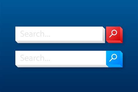 set search bar vector element design set of search boxes ui template