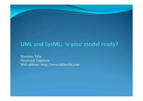 Uml And SysML Is Your Model Ready PPT