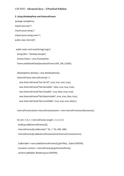 Java Practicals TYBSc Computer Science SEM V Rock The IT