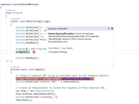 Error Could Not Load Type Identitymodelclientauthenticationstyle From Assembly · Issue 85