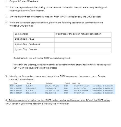 Solved 1 On Your Pc Start Wireshark 2 Start The Capture
