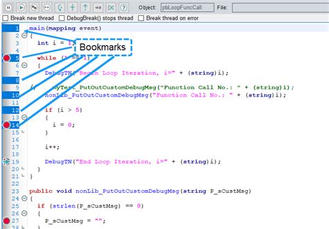 script editor add bookmarks
