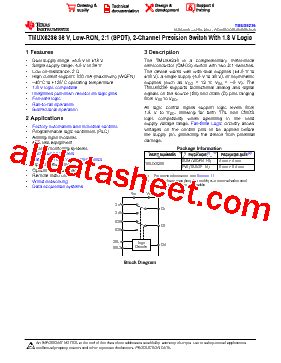 TMUX Marking TMUX6236RUMR Datasheet PDF Texas Instruments