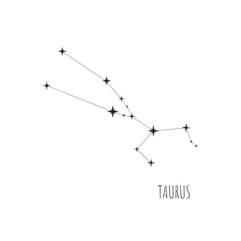 Premium Vector Simple Constellation Scheme Taurus Doodle Drawn Set Of Linear Icons Of All 88