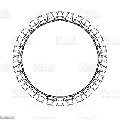 흰색으로 분리된 윤곽선 프레임입니다 원 테두리를 색칠합니다 벡터 스톡 일러스트레이션을 스케치합니다 Eps 10 드로잉에 대한 스톡 벡터 아트 및 기타 이미지 Istock