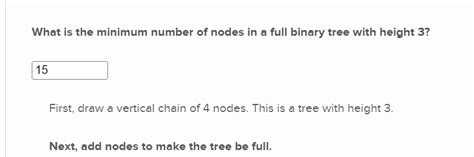 Solved What Is The Minimum Number Of Nodes In A Full Binary