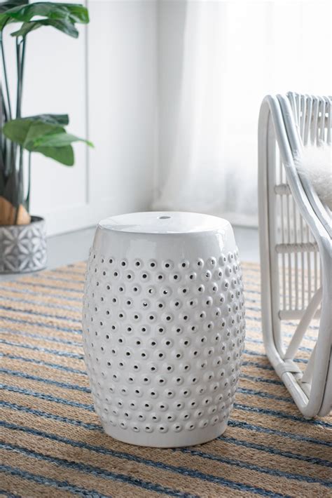 Shelly Decorator Stool Urban Hamptons