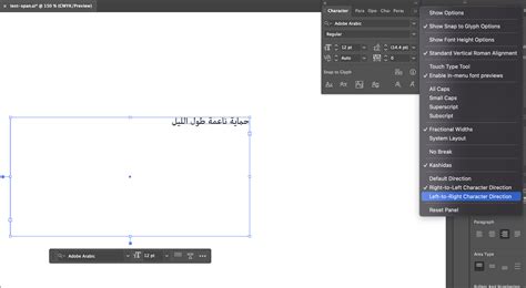 Solved Get Character Direction Using Extendscript For Ara Adobe