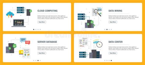 cloud computing data mining and data center stock vector