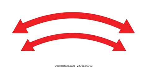 Horizontal Double Headed Arrow Dual Sided Arrow Stock Vector Royalty