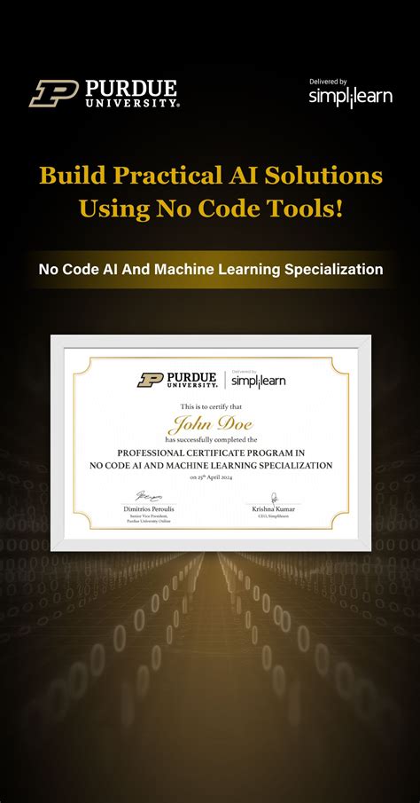 simplilearn on linkedin no code machine learning professional certificate course