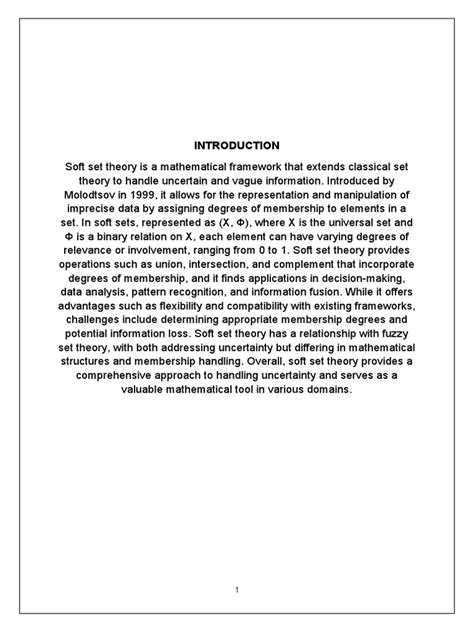 Soft Set Theory Pdf
