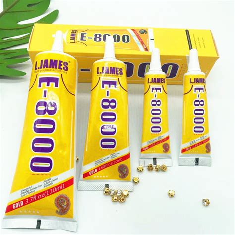 Ljames 6pc E8000 50ml 강한 액체 접착제 옷 직물 명확한 가죽 접착 성 보석 문구 용품 전화 스크린 즉시 이어폰 사무실 접착제 및 테이프