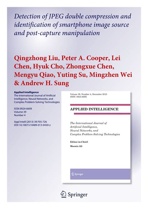 pdf detection of jpeg double compression and identification of