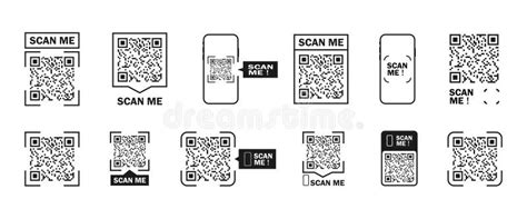 Qr Code Qr Code For Mobile App Payment And Phone Stock Vector