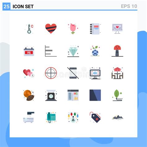 25 Universal Flat Colors Set For Web And Mobile Applications Love Open Book Flower Education