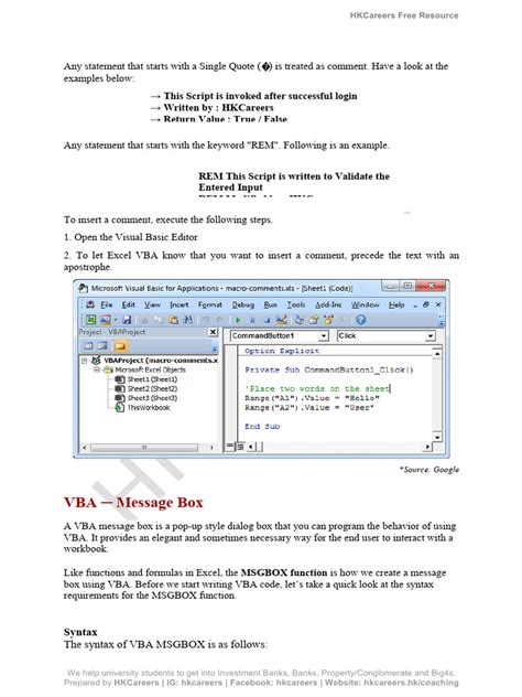 Vba Message Box This Script Is Invoked After Successful Login Written