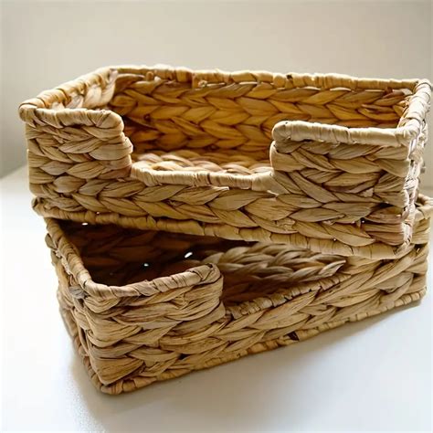 Wicker Storage Baskets Woven Wicker Storage Bin Toilet Paper Temu