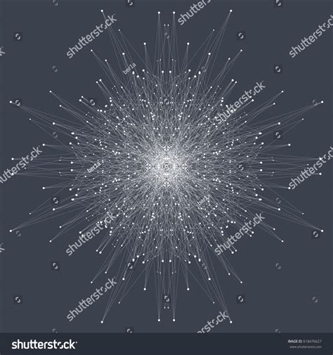 Fractal Element Connected Lines Dots Virtual Stock Vector Royalty Free 618476627 Shutterstock