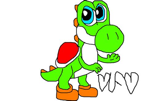 Cute Drawing Of Yoshi By Laceypowerpuffgirl On Deviantart