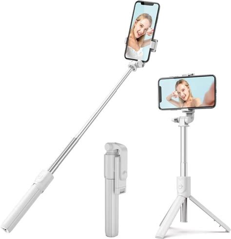 Perché à Selfie Selfie Stick Trépied pour Téléphone avec Télécommande Détachable Compatible