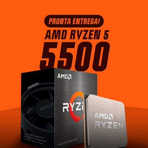 Processador Amd Ryzen 5 5500 3 6ghz 4 2ghz Turbo 6 Cores 12 Threads Cooler Incluso Am4