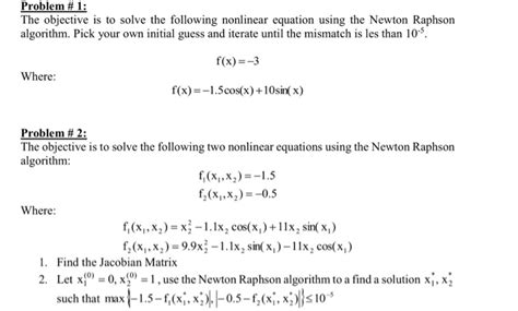 Solved Problem The Objective Is To Solve The Following Chegg Com