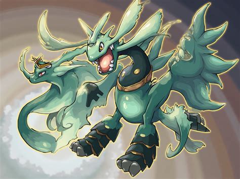 Penciptaan Pokemon Fusion Unik Rayquaza Dan Arceus
