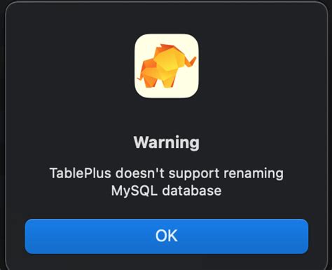 TablePlus Doesn T Support Renaming MySQL Database Issue 2333 TablePlus TablePlus GitHub
