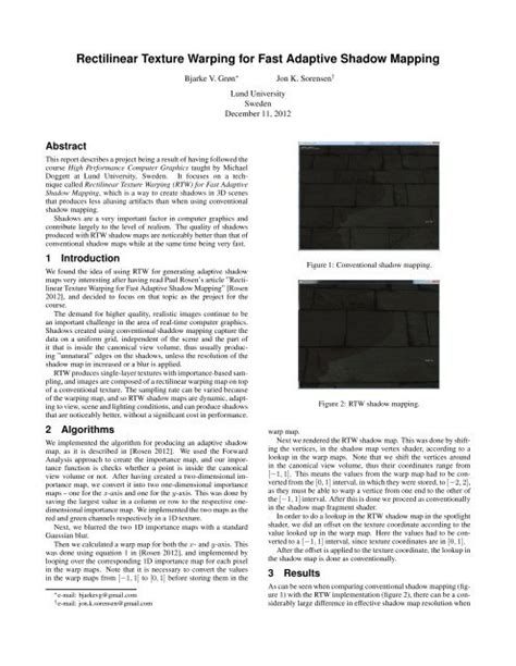 Rectilinear Texture Warping For Fast Adaptive Shadow Mapping