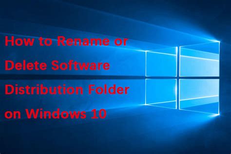 How To Rename Or Delete Software Distribution Folder On Windows