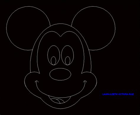 Drawing Mickey Mouse 2d Dwg Block For Autocad • Designscad
