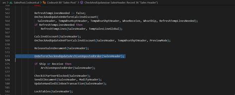 Event Request Codeunit 80 Sales Post