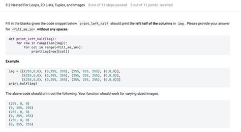 Solved Fill In The Blanks Given The Code Snippet Below