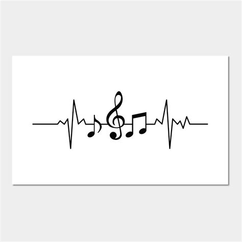 Pulse Music Heartbeat Symbol Art Print I Like Music