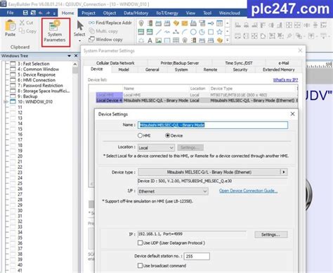 Hmi Weintek And Mitsubishi Q03udv Connection Tutorial