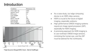 System On Chip Design Flow For The Image Signal Processor Of A Nonlinear CMOS Imaging System PPT