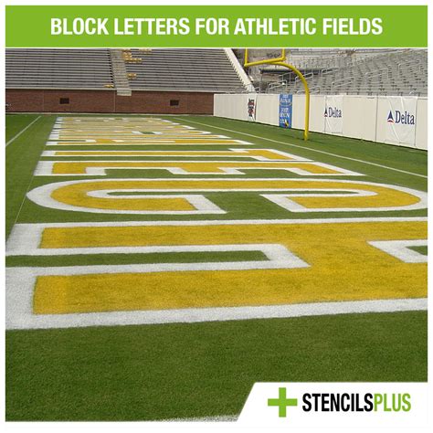 Block Letter Stencil For Athletic Fields Customize Your Field