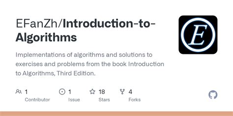 Github Efanzhintroduction To Algorithms Implementations Of Algorithms And Solutions To