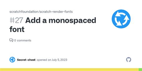 add a monospaced font · issue 27 · scratchfoundation scratch render fonts · github