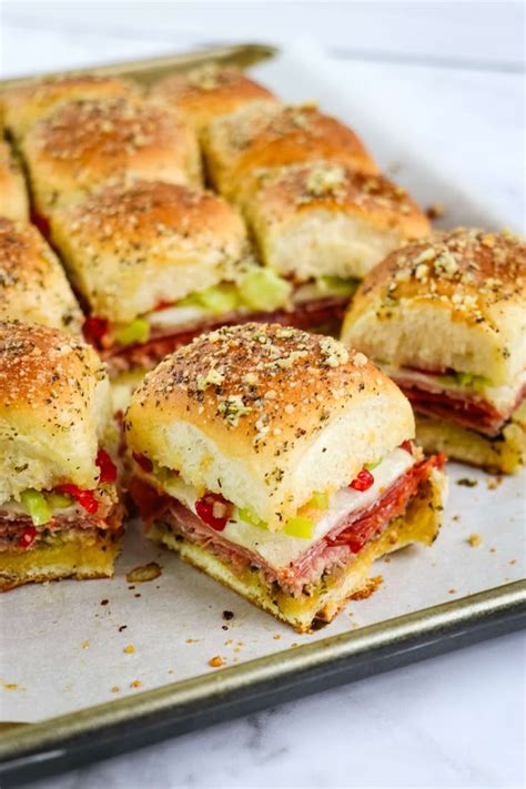 Italian Sliders Slider Recipes Easy Slider Recipes Sliders Recipes Hawaiian Rolls