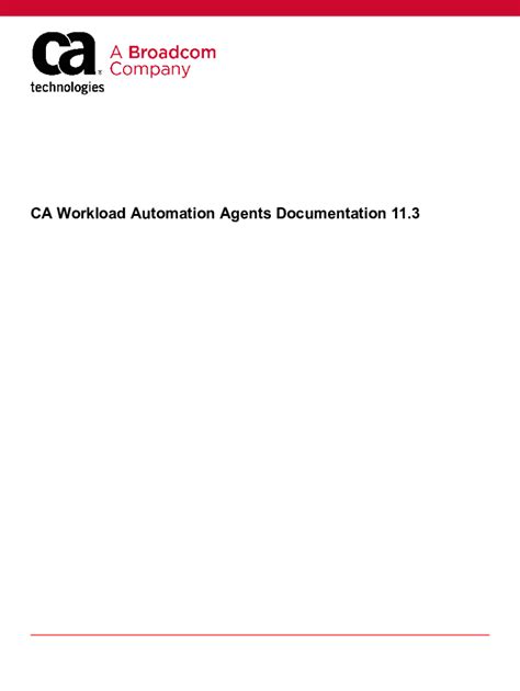 fillable online ca workload automation agents documentation 11 3